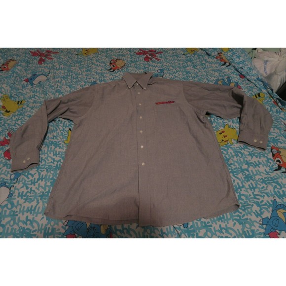 Van Heusen | Shirts | Autozone Van Heusen Employee Work Grey Button ...